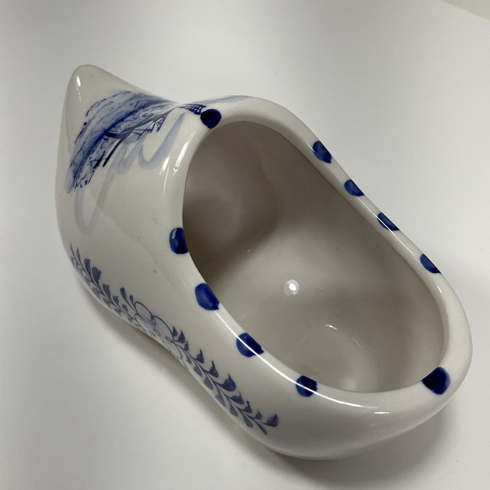 Vintage Holland Blue Delft Style Ceramic Clog | eBay