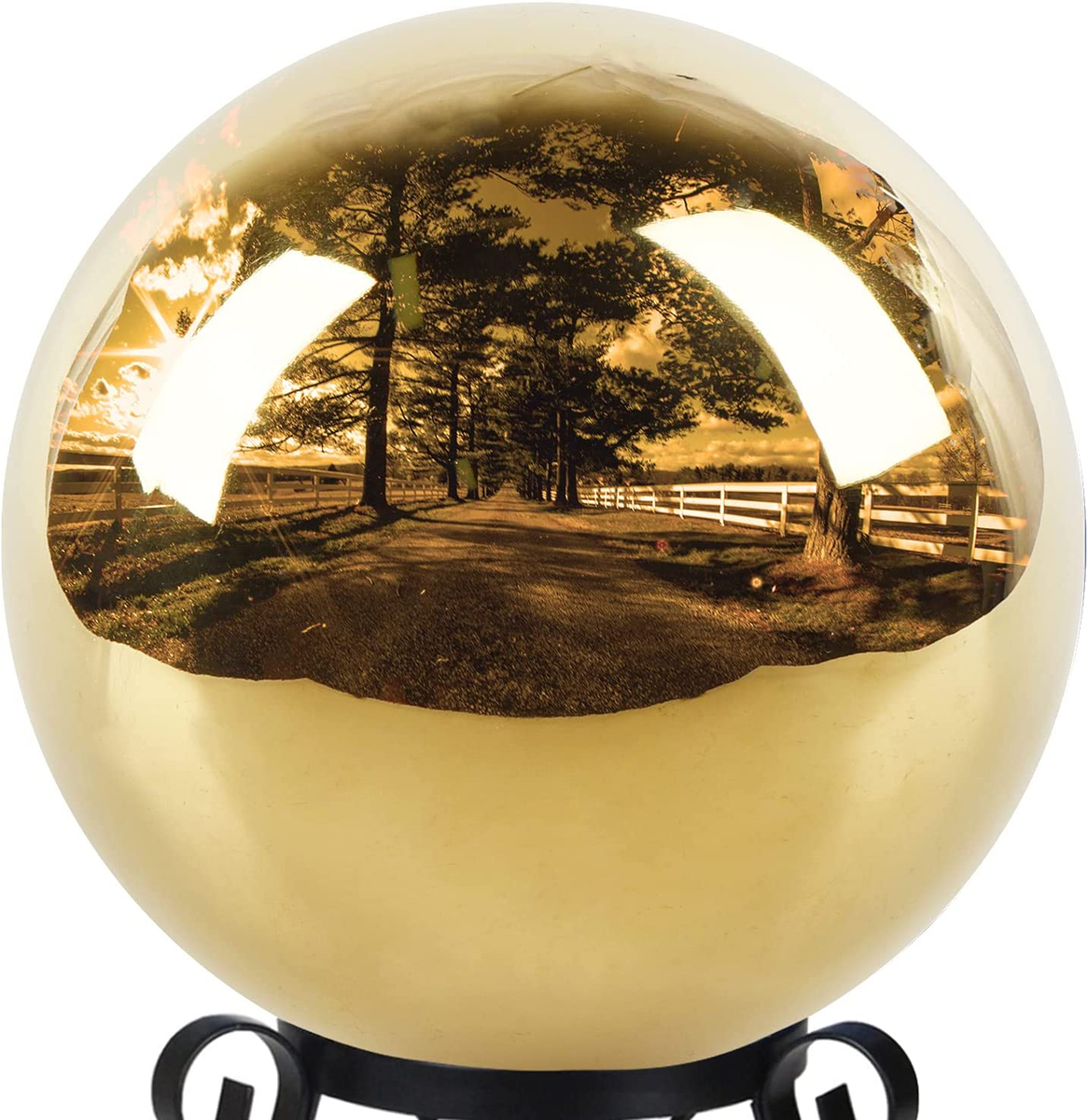 Mirrored Gazing Ball On Pedestal Large Silver Mirror Ball 24"