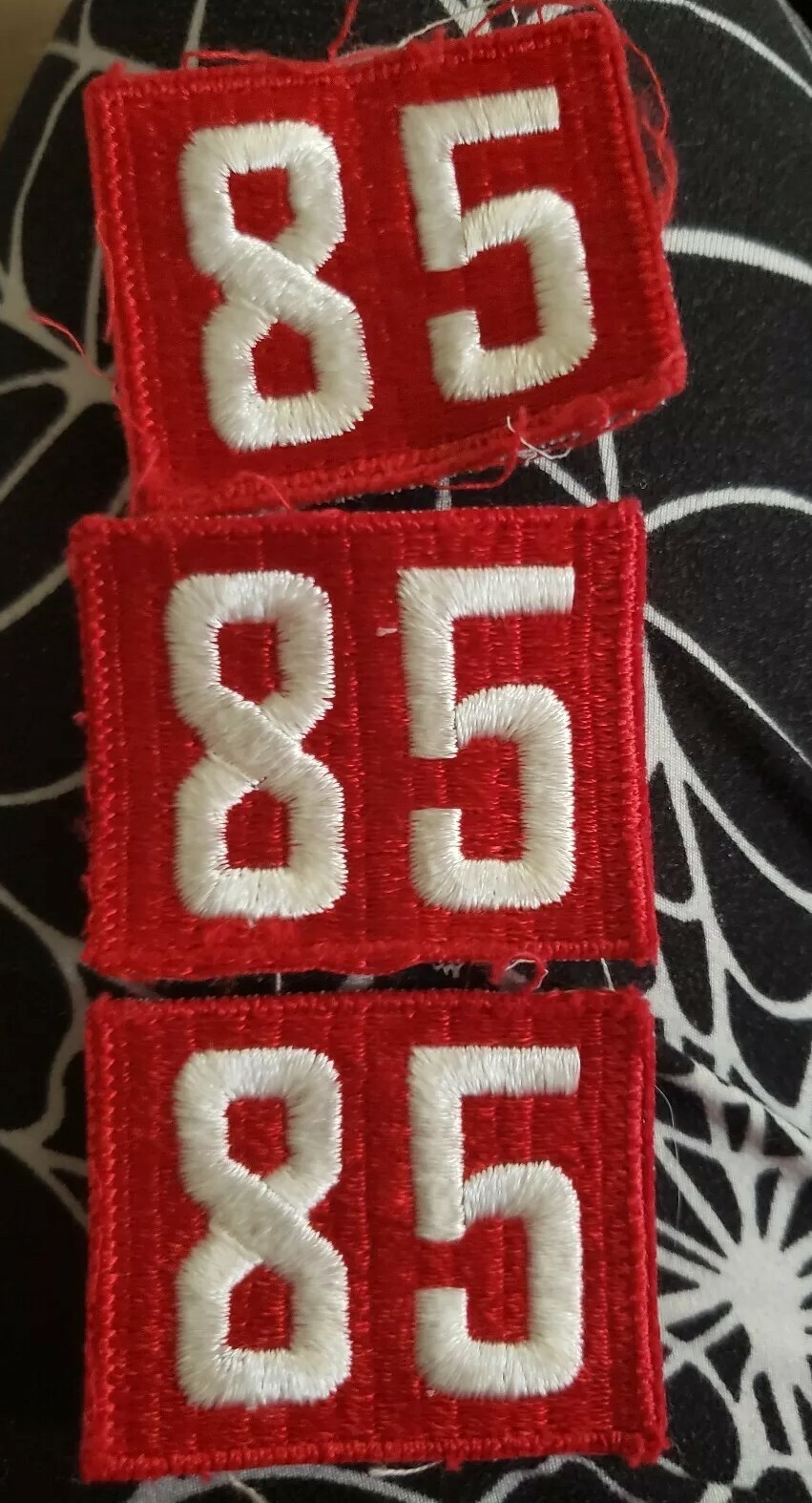 BSA Group of 3 Double Number 85 Red Scout Troop Number Patches boy ...