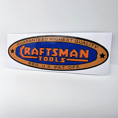 CRAFTSMAN TOOLS 1930's Vintage Style DECAL, 6 Inch, Vinyl STICKER | eBay
