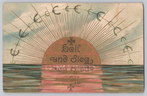 WWI German Postcard "Heil und Sieg" = "Heil and Victory" Iron Cross ...