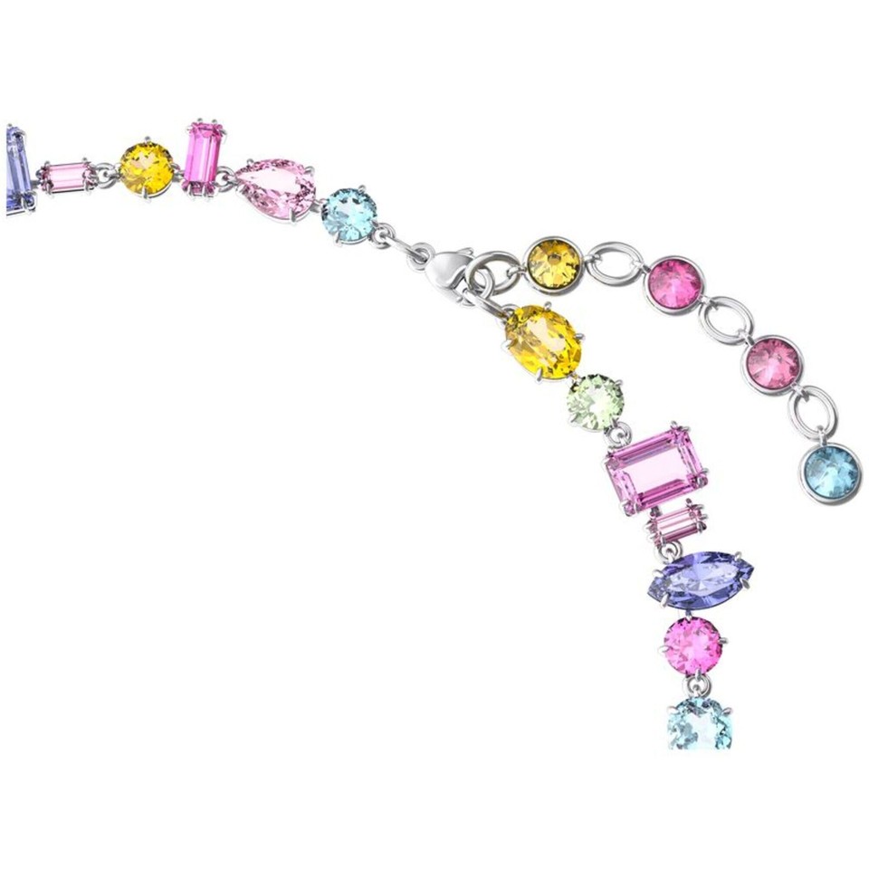 Swarovski Women's Necklace Gema All Around Rhodium Plated Multicolor ...