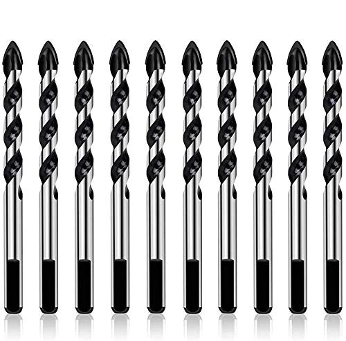10 Pieces Drill Bits 6mm Glass Ceramic Wood Tile Drill Bit Set ...