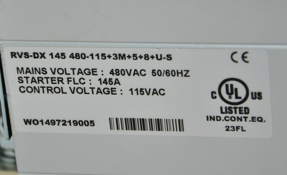 RVSDX145480115+3M+5 Solcon 145A 480V 100HP RVS-DX --SA | eBay