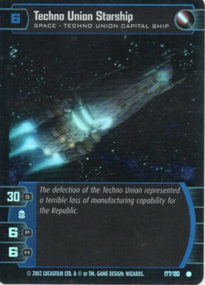Star Wars TCG - AOTC - Techno Union Starship #177 Foil | eBay