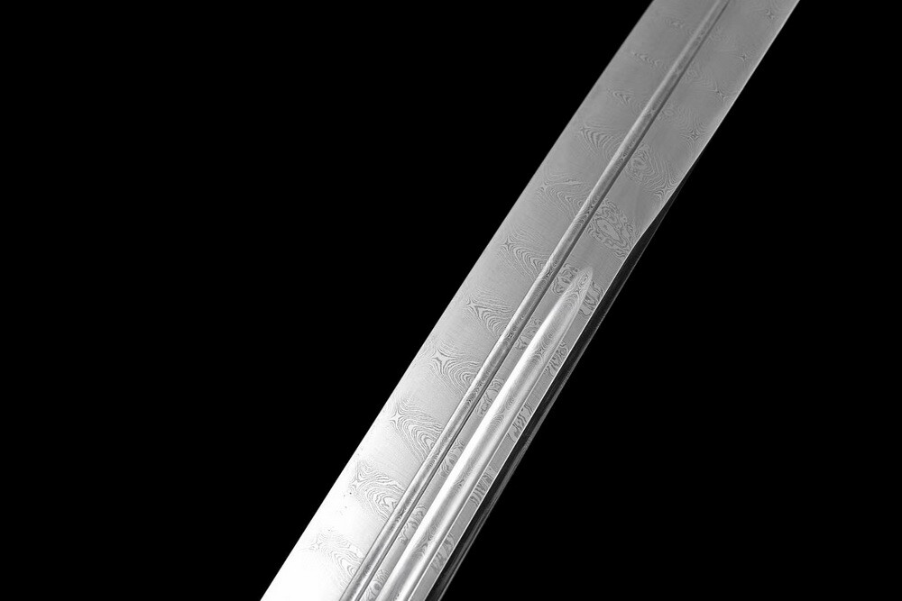 Hand Forged Folded Steel W/ ClayTempered One Piece Sword Broadsword ...