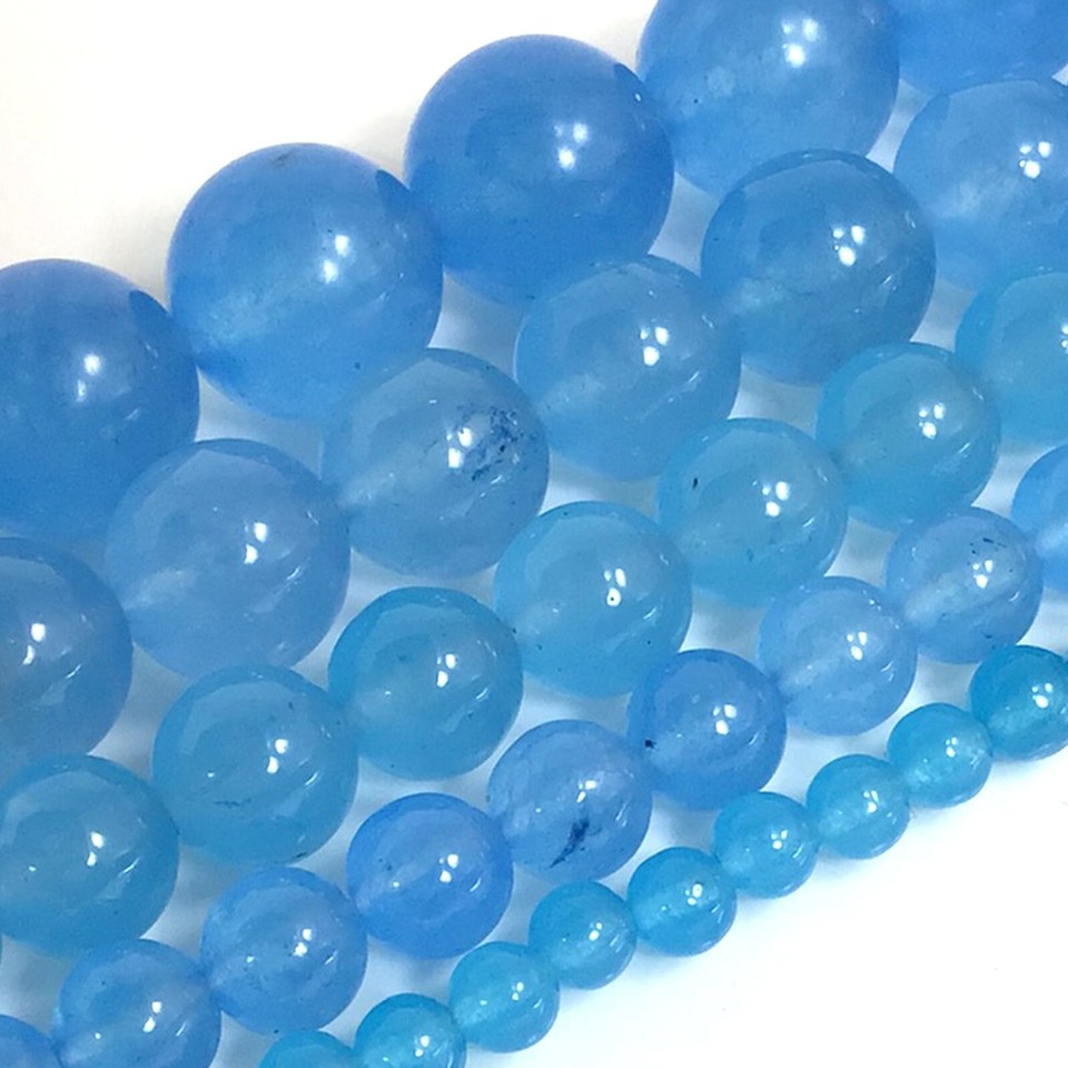 Natural Gemstone Round Loose Bead 4mm 6mm 8mm 10mm 12mm 15" Bulk lot ...