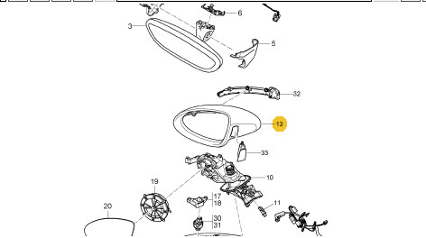 Porsche 95873175200G2X Genuine OEM Mirror Housing for sale online | eBay