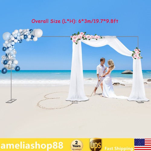 19.7*9.8ft Garden Arch For Wedding Bridal Party Decoration Prom Flower ...