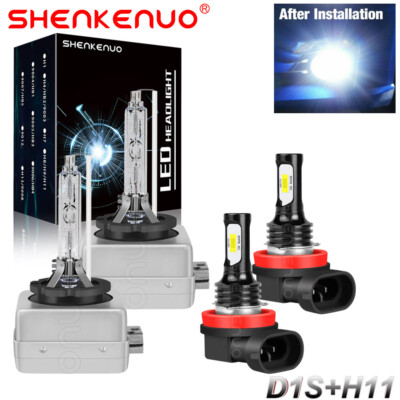 For BMW X5 2007 - 2017 Xenon HID LED Headlights D1S+H11 LED Fog Light ...