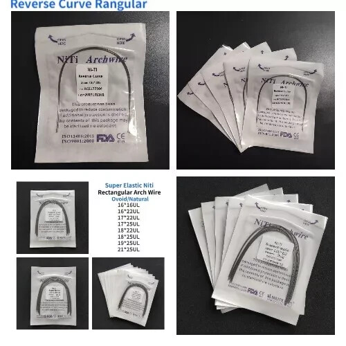 10Pack Dental Orthodontic Arch Wire Super Elastic Niti Reverse Curve ...