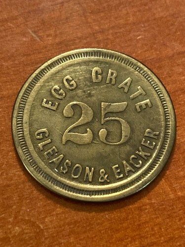Buffalo New York Trade Token Gleason & Eacker egg crate | eBay