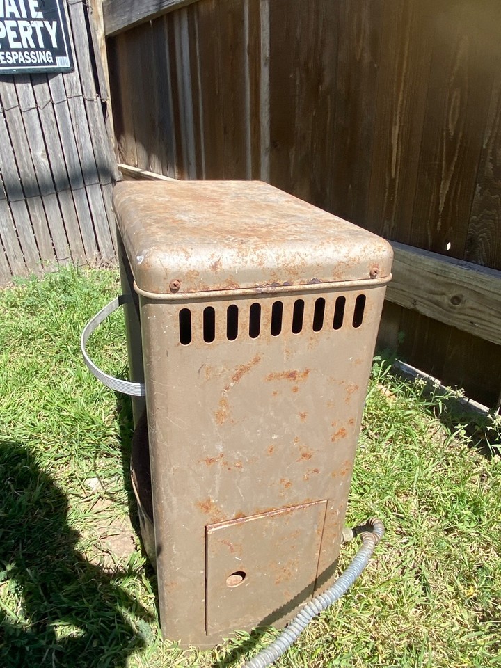 Vtg Dearborn Natural Gas Space Heater w Ceramic Grates #heat #warmup | eBay