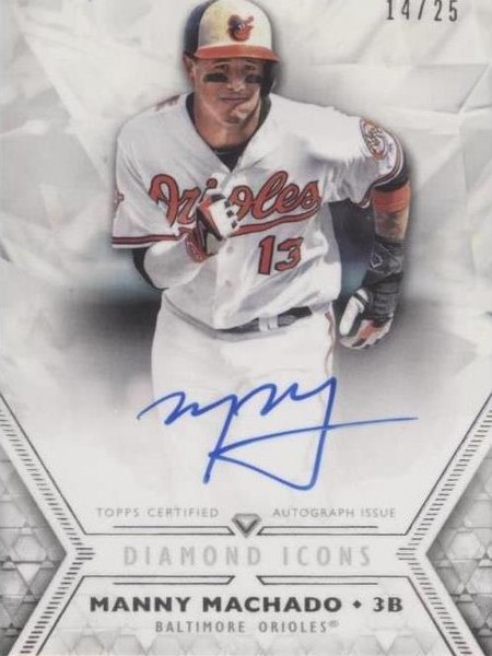2018 Topps Diamond Icons - Autographs #AC-MM Manny Machado /25 (AU) for ...
