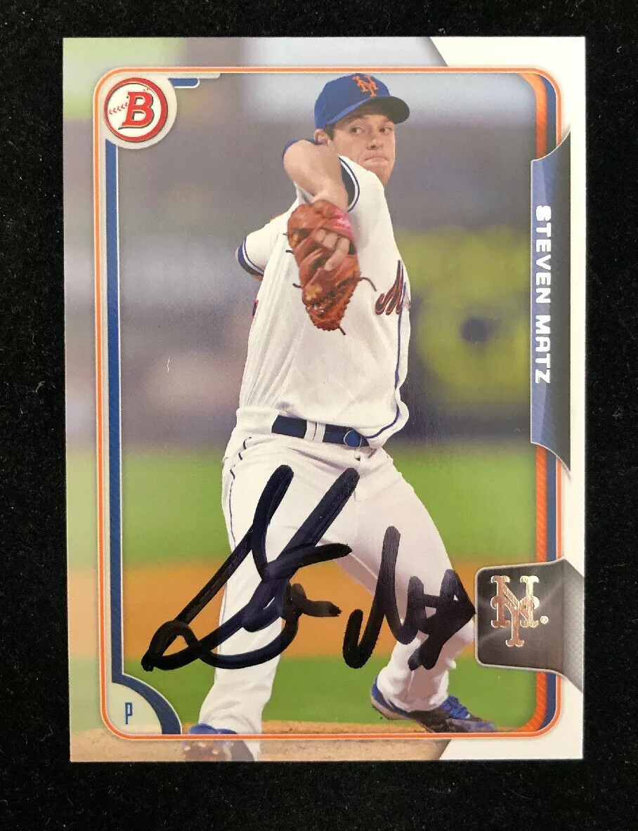 STEVEN MATZ 2015 BOWMAN ROOKIE RC AUTOGRAPHED SIGNED AUTO BASEBALL CARD ...