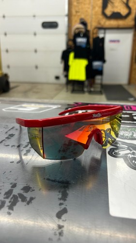 Yeetz Sunglasses - Red with Yellow Mirror Lens | eBay