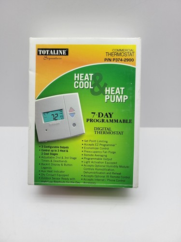 Totaline Commercial Thermostat Heat And Cool P374-2900 7 Day ...