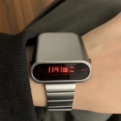 1970s Vintage Retro Metal LED Digital Watch for Men Steampunk Style ...