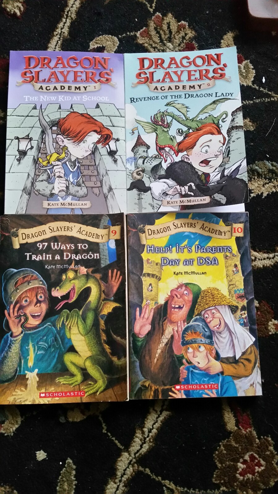 Lot of 4 Dragon Slayers' Academy 1 2 9 10 Kate McMullan | eBay