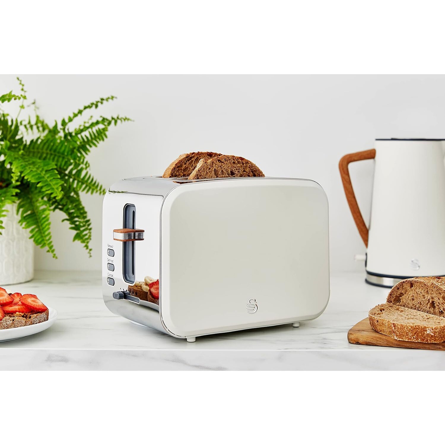 Swan Nordic Jug Kettle and 2-Slice Toaster Set Scandinavian Design ...