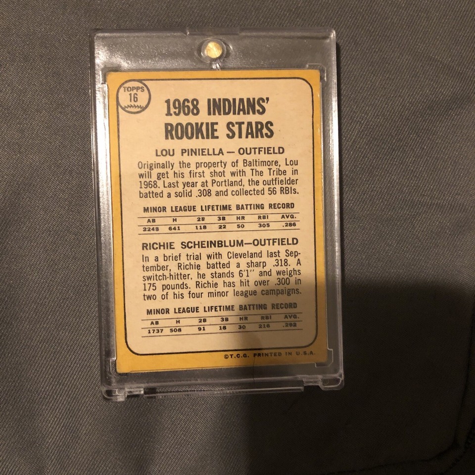 1968 Topps - 1968 Rookie Stars #16 Lou Piniella, Richie Scheinblum | eBay