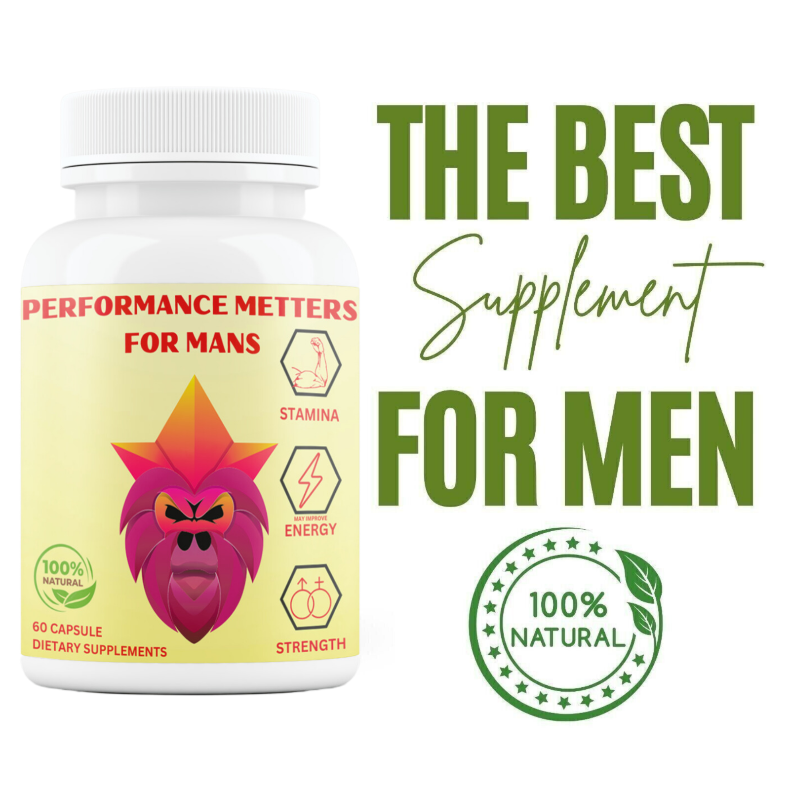60 PERFORM PILLS FOR MEN - #1 MALE STAMINA | PERFOMANCE MATTERS | eBay