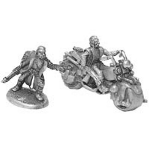 Ral Partha 20-581 Lone Wolf On Bike & Foot (Shadowrun) Undercover Cop ...
