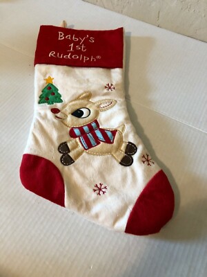DAN DEE'S BABY'S FIRST RUDOLPH CHRISTMAS STOCKING | eBay