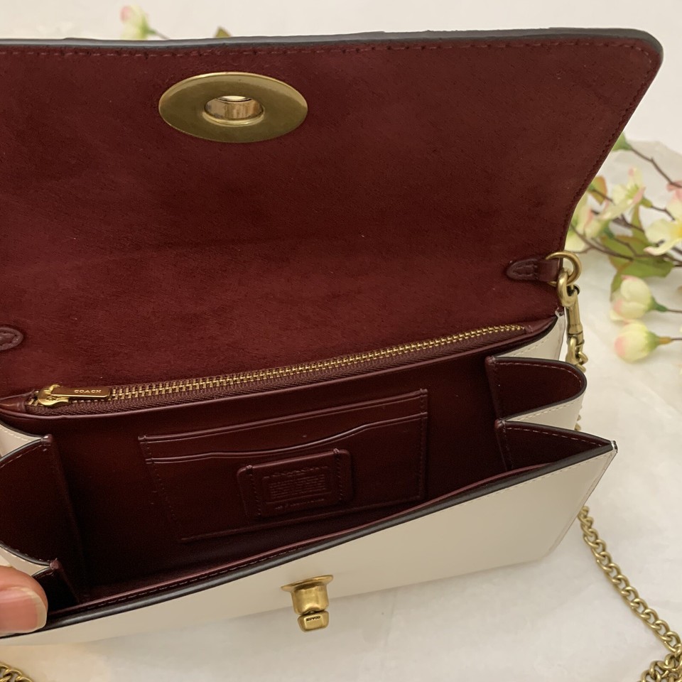 Coach 76169 patchwork stripes marlow crossbody beechwood multi gold | eBay