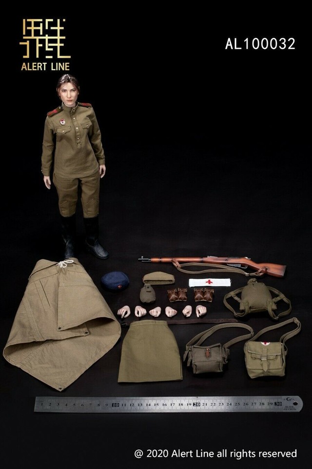 Alert Line AL100032 1/6 WWII Female Soviet Army Medical Soldier Action ...