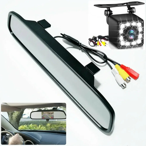 12LED Car rear view backup camera parking lot system night vision+4.3 ...