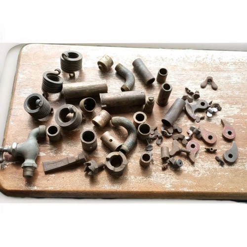 Vtg Brass & Cast Iron Shop Drawer Lot Faucet Spigot Etc. Hit and Miss ...