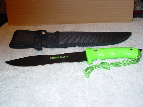 ZOMBIE KILLER SURVIVAL KNIFE DAGGER BLADE WITH SHEATH #4 | eBay