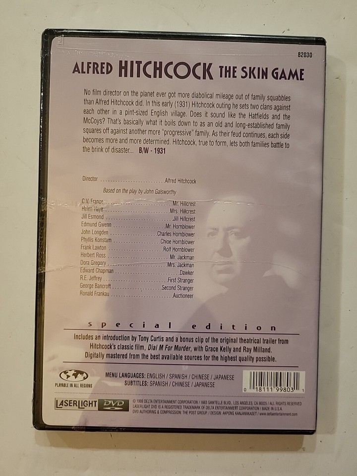 ALFRED HITCHCOCK 'The Skin Game' DVD Special edition 1931 B&W ...