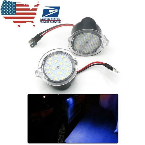 Puddle Lamp Blue lights Assembly Vehicle LED Rear view Mirror For Ford ...