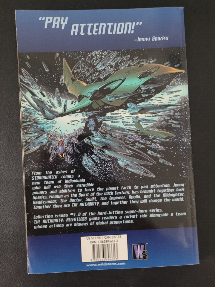 THE AUTHORITY RELENTLESS TPB 2000 WILDSTORM COMICS WARREN ELLIS! BRYAN ...