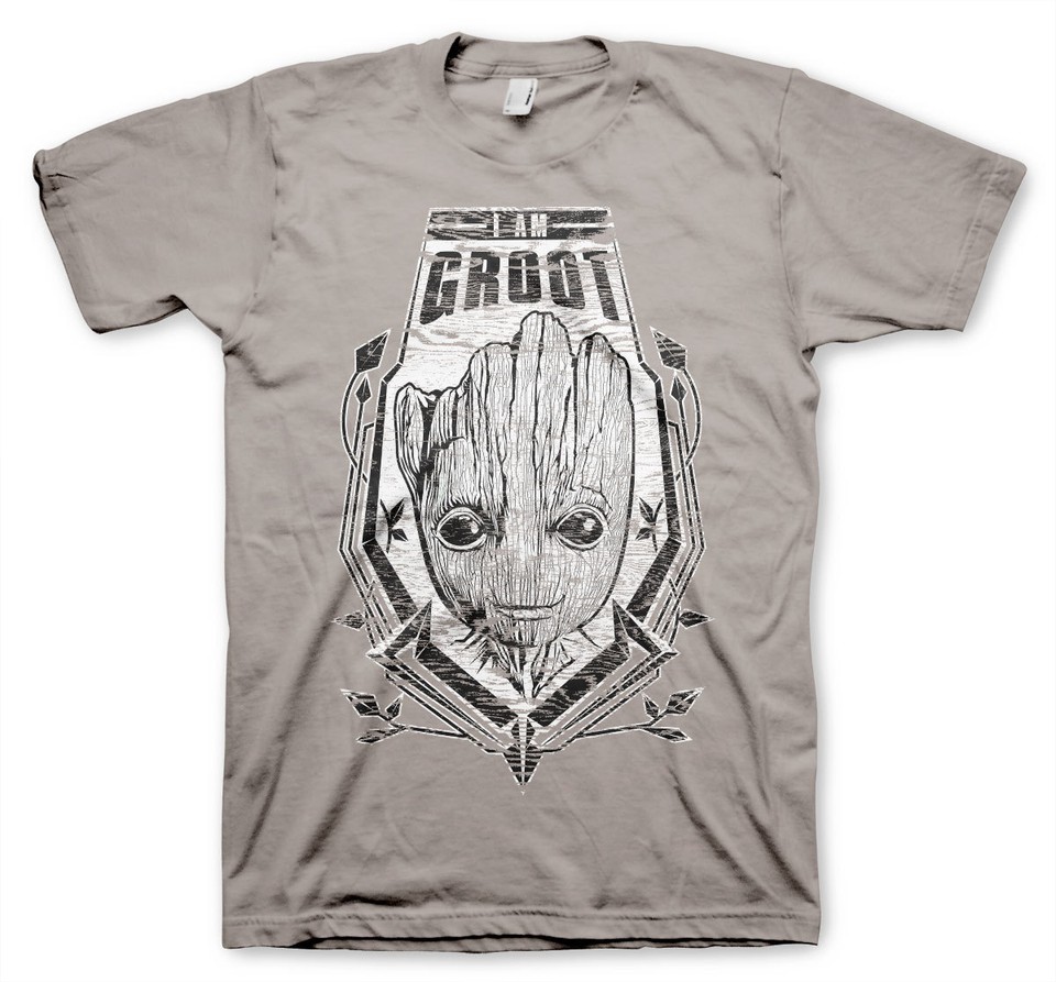 Officially Licensed The Groot Distressed Shield Men's T-Shirt S-XXL ...