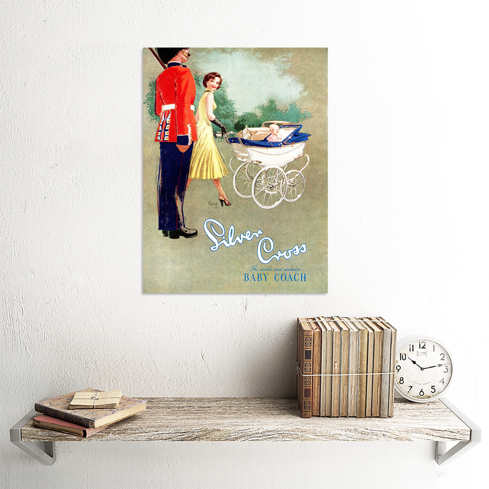 ADVERT VEHICLE PRAM CARRIAGE BABY GUARD SOLDIER WOMAN ART PRINT POSTER ...