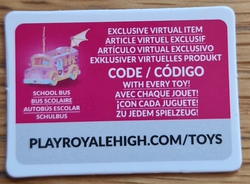 Roblox Royale High SCHOOL BUS virtual RARE CODE SENT INMEDIATE via ...