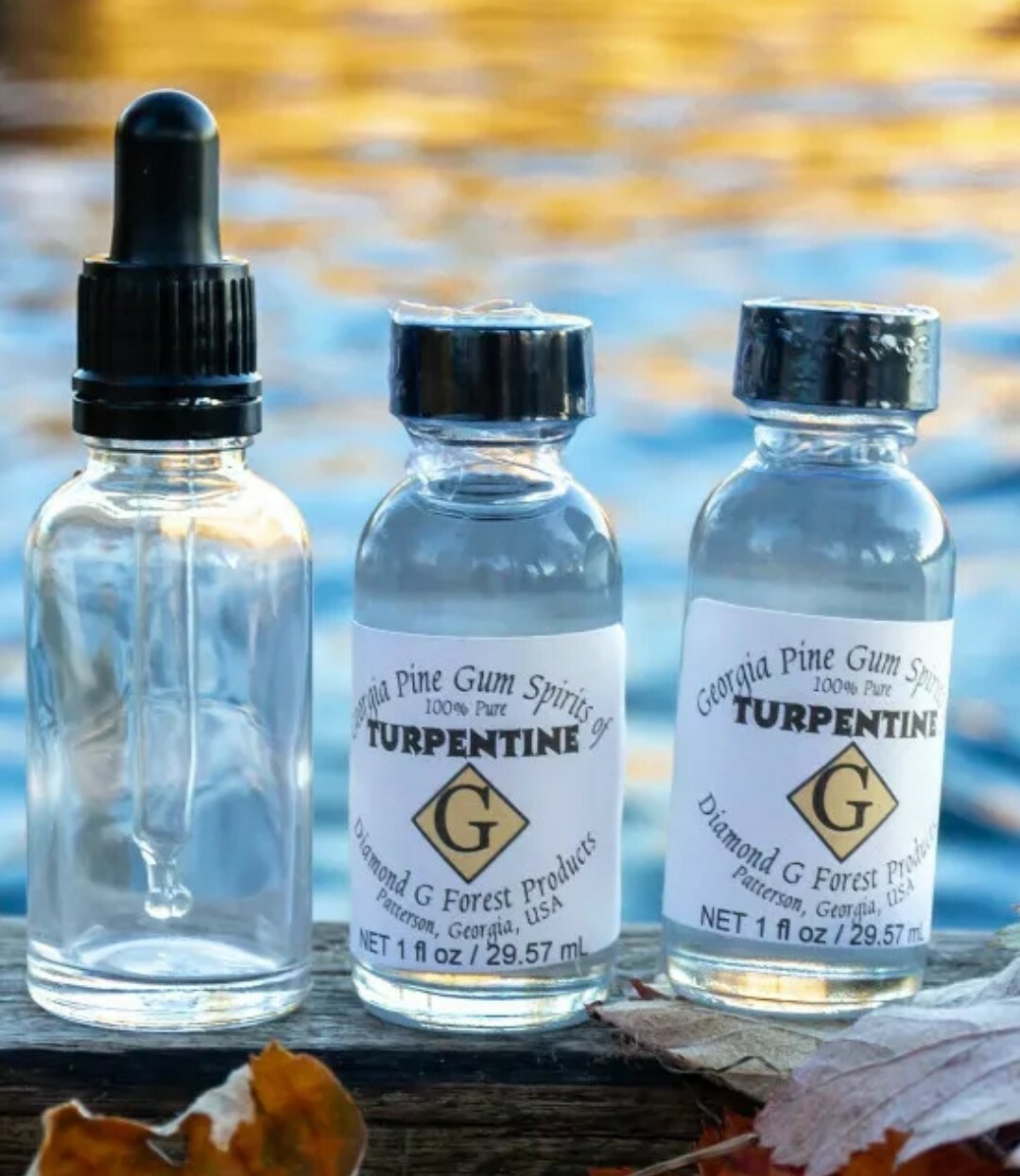 2 Bottles - Diamond G Forest 100% Pure Gum Spirits of Turpentine 1 oz ...