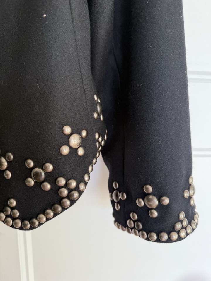 Double D Ranch Wear Silver Studded Wool Blazer- Size Small | eBay