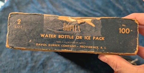 Vintage Davol Duplex Hot Water Bottle Red Rubber Ice Pack 2 Uses One ...