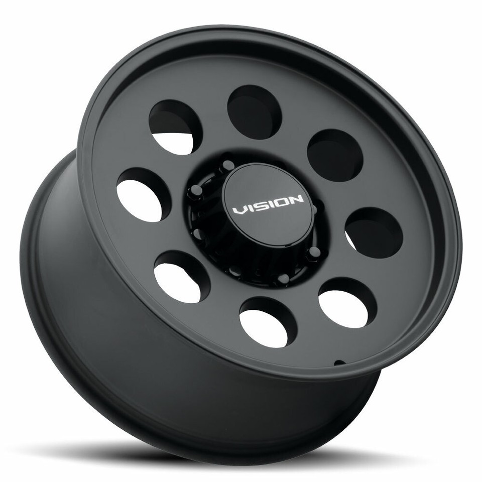 Set 4 17" Vision Off Road 56 Midway Satin Black 17x9 Wheels 8x6.5 -12mm ...