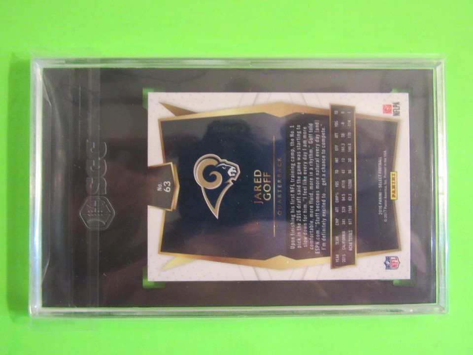 Jared Goff Rookie Card 2016 Panini Select #63 SGC 9.5 MINT! LIONS! | eBay
