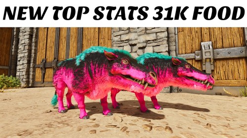 🔥ARK Survival Ascended PvE PC/XBOX/PS5 Top Stats Daeodon Galaxy (pig) 🔥 ...