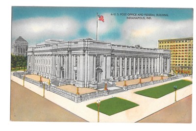 Vintage Postcard U.S. Post Office & Federal Building Indianapolis, IN ...