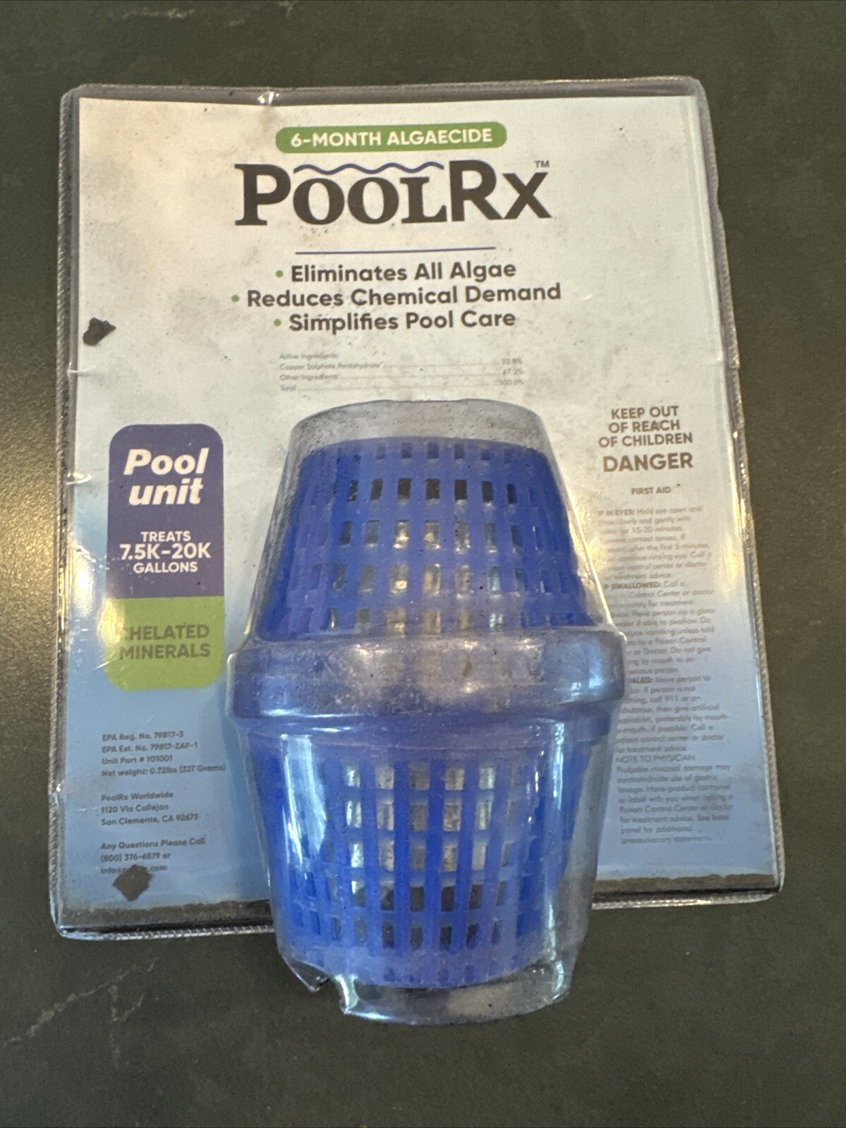 PoolRx 6-Month Algaecide Mineral Chemical Removes Algae 7.5K- 20K Gal ...