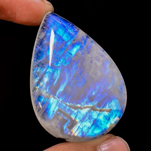 Pierre 88.05 Cts. Poire Cabochon Pierre de Lune 35x48x06 MM Taille ...