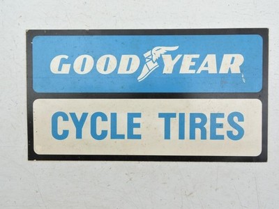 NOS Goodyear Motorcycle Tires Window Sticker Triumph Harley Yamaha ...