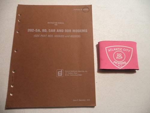 GENERAL DATACOMM 202-5A, 9D, 5AR & 9DR MODEMS INSTRUCTION MANUAL | eBay